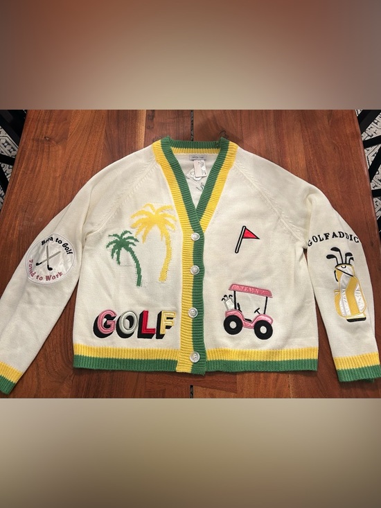 Jennifer Miller | Sweaters | Jennifer Miller Golf Embroidered Cardigan ...